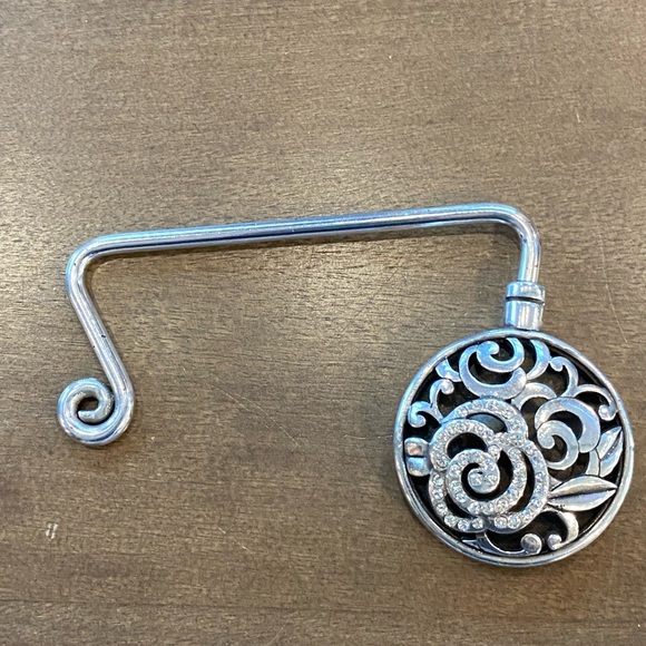 Brighton | Jewelry | Brighton Silver Floral Purse Hook Hanger | Poshmark